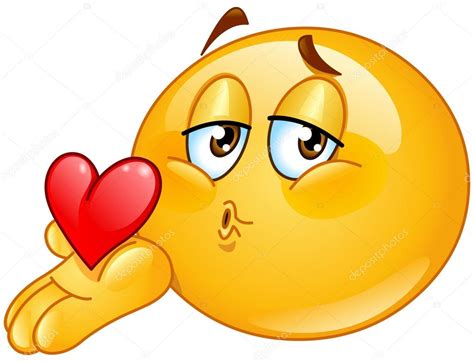 Soplando Beso Macho Emoticono Vector Gráfico Vectorial © Yayayoyo