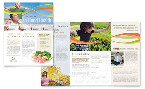 health insurance company newsletter template word and publisher