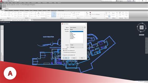 learn autocad quick select youtube