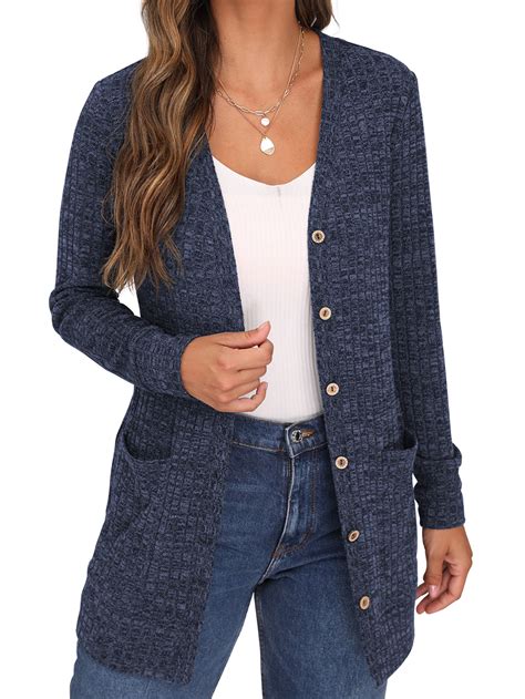 Grace Karin Classic Womens Long Sleeve Button Down Vee Neck Light Gray