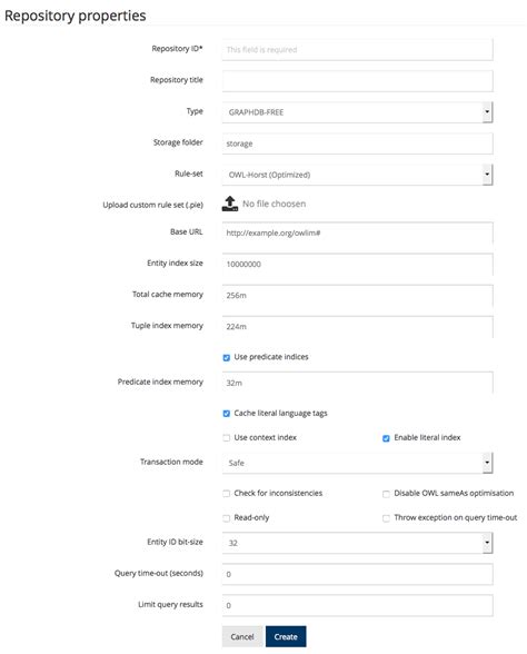 configuring a repository — graphdb free 7 1 documentation