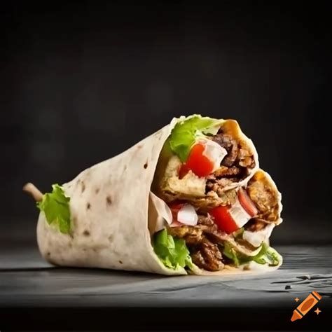 Kebab Wrap On Craiyon
