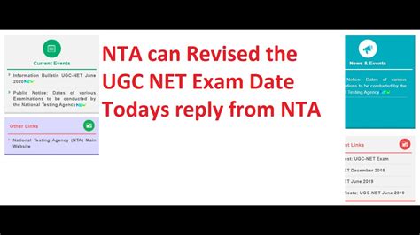 nta can revised the ugc net exam date today s email reply from nta
