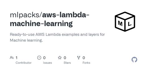 github mlpacks aws lambda machine learning ready to use aws lambda