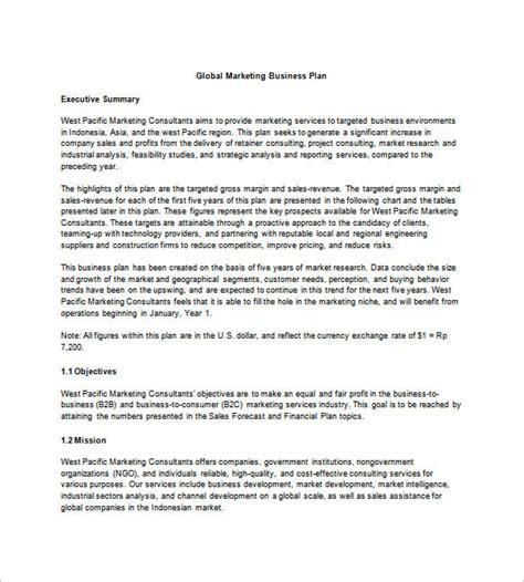 Marketing Business Plan Template 17 Free Word Excel Pdf Format