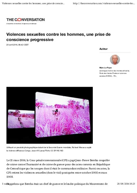 The Conversation Violences Sexuelles Contre Les Hommes Une Prise De