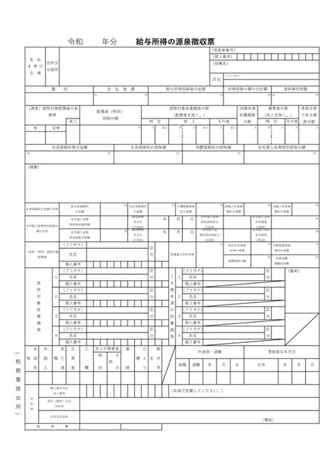 【令和5年版】源泉徴収票・給与支払報告書テンプレート（excel・pdf） ビズ研