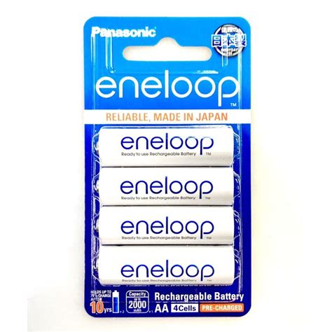 Eneloop Rechargeable Battery Aa รุ่น Bk 3mcce 4nt 4 ก้อน แพ็ค White