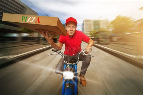 Pizza Guy Stock Image Image Of City Food Delivery 50047755
