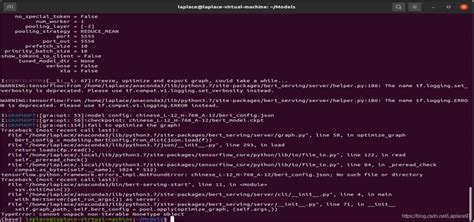 ubuntu系统下启动bert server出现typeerror cannot unpack non iterable nonetype