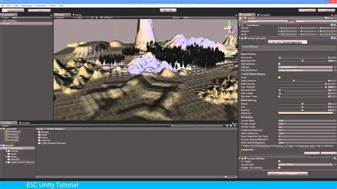 esc unity tutorial horror game 02 terrain heightmaps game