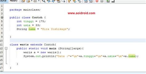 mengenal interface di java aoi droid