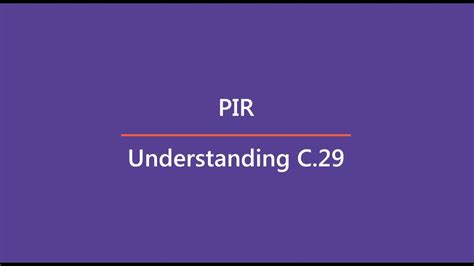 cpsmart pir understanding c 29 youtube