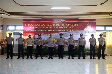 Polres Gianyar Gelar Upacara Kenaikan Pangkat Secara Virtual