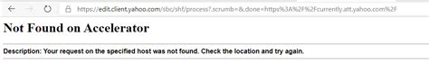 not found on accelerator description your request on the specified