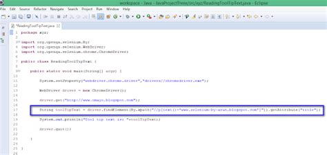 selenium by arun reading tool tip text using getattribute