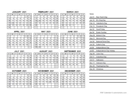 Editable 2021 Free Printable Yearly Calendar 2021 2021 Free Printable