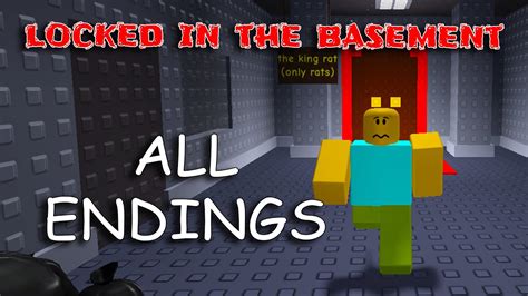 Locked In The Basement All Endings [roblox] Youtube