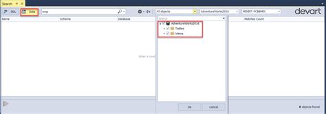 searching for database objects and table data in sql server {coding}sight