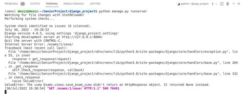 failed to load resource the server responded with a status of 500