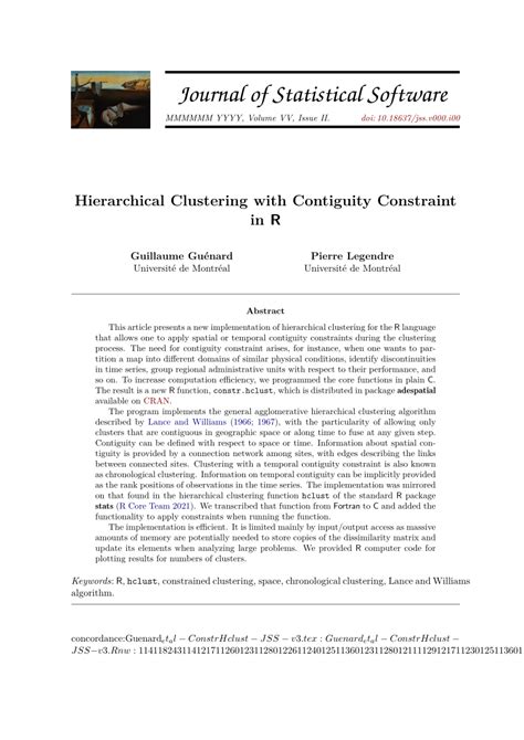 pdf journal of statistical software hierarchical clustering with