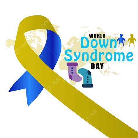 Calcetín Vector Cinta Diseño Del Día Mundial Del Síndrome De Down Con