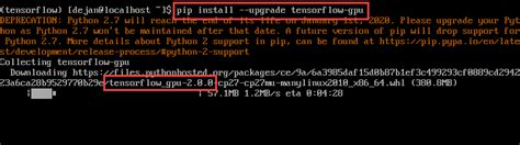 how to install tensorflow on centos for cpu and gpu support