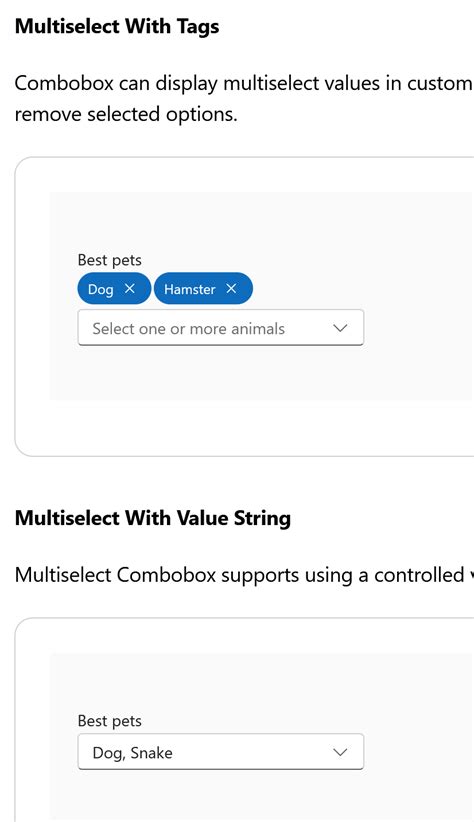 feat multiselect combobox does not display selected options in the