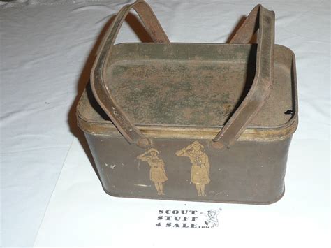 Vintage Girl Scout Metal Lunch Box