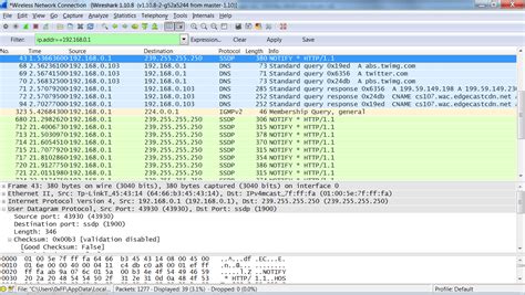 wireshark shows ssdp protocol for request and not tcp protocol hot