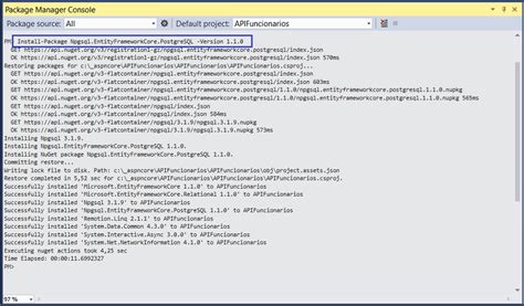 asp core acessando o postgresql com entity framework core