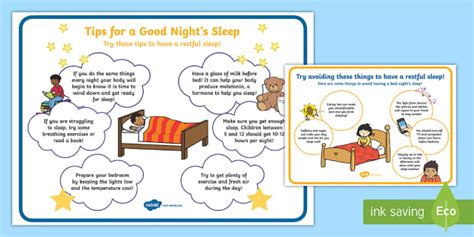 Cfe First Level Tips For A Good Nights Sleep A4 Display Poster