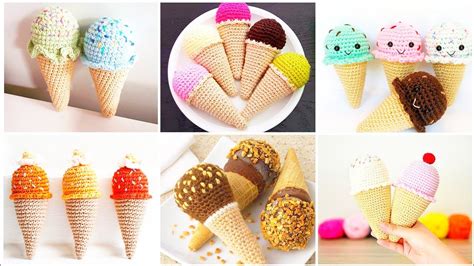 How To Crochet An Ice Cream Cone Ice Cream Crochet For Beginner Crochet