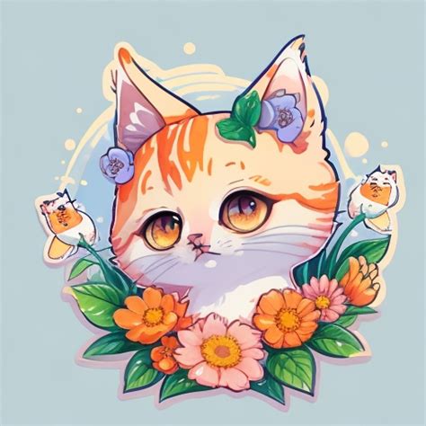 Нарисованные 18 картинок котиков на телефон и планшет