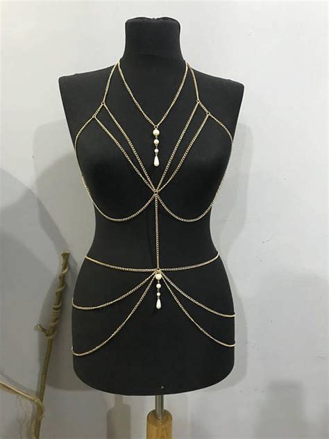 Gold Body Chain Festival Body Chain Body Jewelry Long Necklace