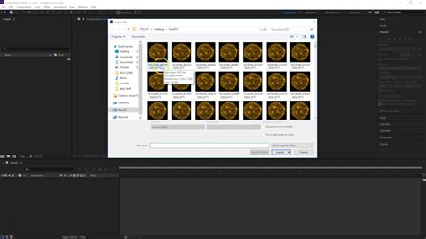 how to import an image sequence in adobe after effects cc 2017 youtube