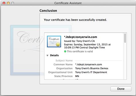 generating self signed ssl certificates for use with bluemix custom