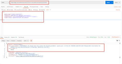 c calling an microsoft graph api for token gives error
