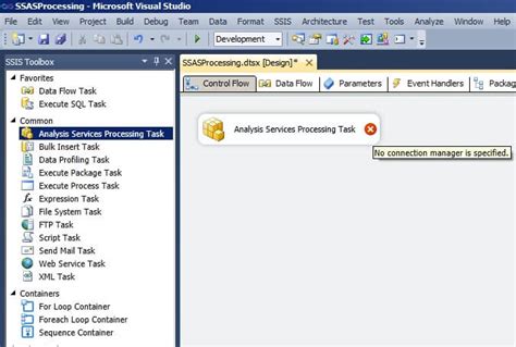 configuring the analysis services processing task in sql