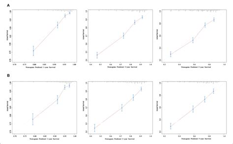 The Calibration Curve Of Os At 1 3 And 5 Years For The Training