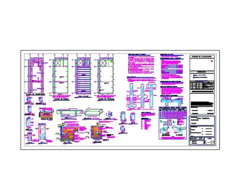 Estructural Local Comercial En Autocad Librería Cad