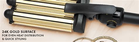 Hot Tools Pro Artist 24k Gold Digital 3 Barrel Hair Waver Jumbo Size