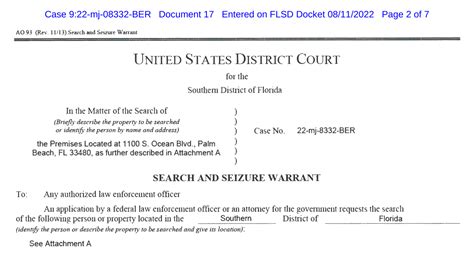 Read The Search Warrant For Trumps Mar A Lago Home The New York Times