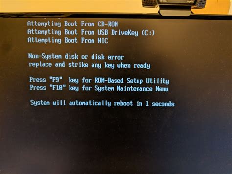 non system disk or disk error replace and strike any key when ready fix