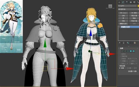 【3dmax游戏建模】原神人物角色模型制作，uv贴图，3dmax零基础建模教程 哔哩哔哩 Bilibili