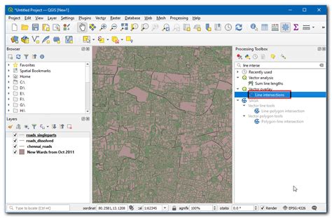calculating street intersection density qgis3 — qgis tutorials and tips