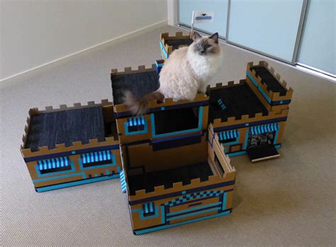 Elaborate Cardboard Cat Castle — Hauspanther