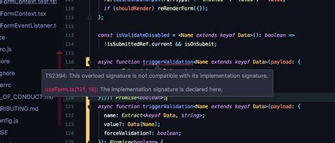 typescript overload signature is not compatible with its
