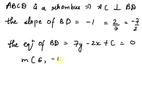 Solved Abcd Is A Rhombus The Diagonals Ac And Bd Intersect At The
