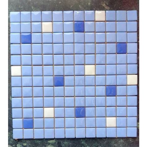 Light Blue Glass Mosaic Swimming Pool Tile 1x1 Feet 300x300 Mm At Rs